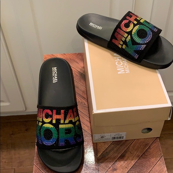Michael Kors | Shoes | Michael Kors Girls Jett Jam Slides | Poshmark